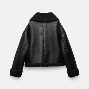 Zara | Jackets & Coats | Zara Zw Collection Doublefaced Biker Jacket ...